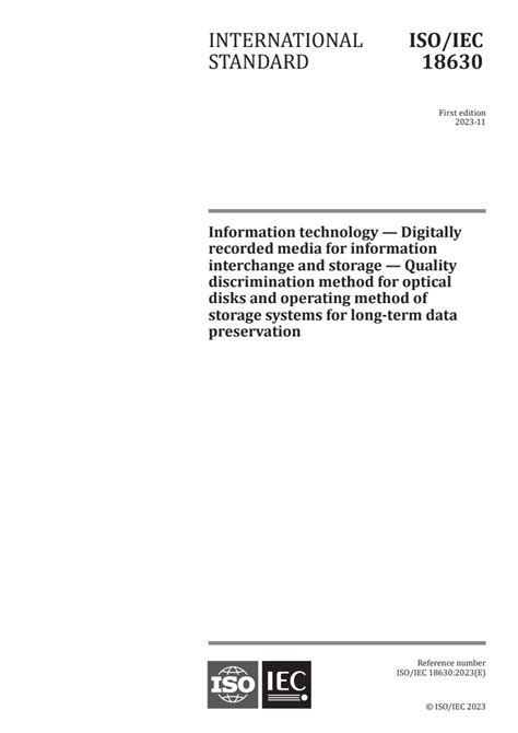 ISO IEC Information Technology Digitally Recorded Media For Information Interchange