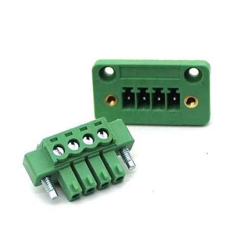 Plug Pin Header Socket Set 381mm Pitch Through Wall Plug In Terminal