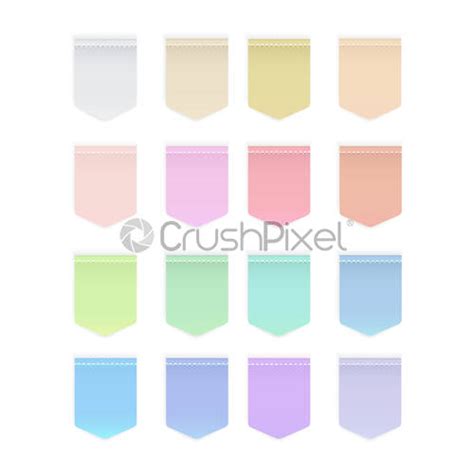 Set Of Colorful Button Icon Label Icon Illustration Stock Vector