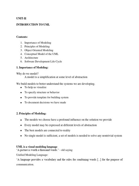 unit-ii | PDF | Class (Computer Programming) | Unified Modeling Language