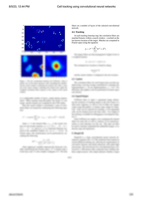 solution cell tracking using convolutional neural networks