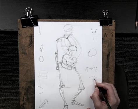 Фигура человека карандашами Курс рисования Марии Хаэт