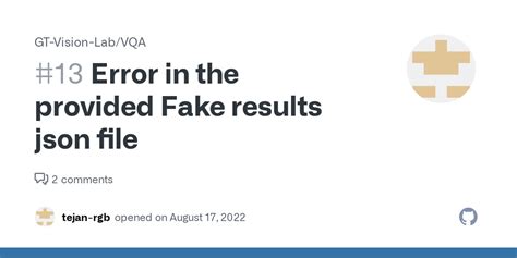 Error In The Provided Fake Results Json File · Issue 13 · Gt Vision