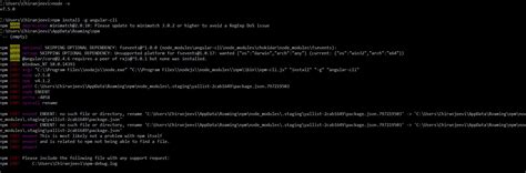 Error Npm Install G Angular Cli Npm Err Windowsnt 10010586