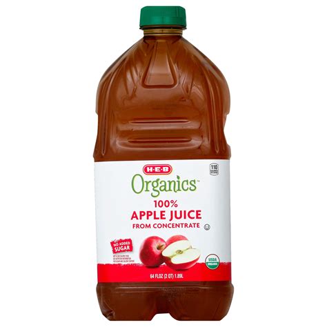 H E B Organics 100 Apple Juice 64 Oz Central Market Really Into Food