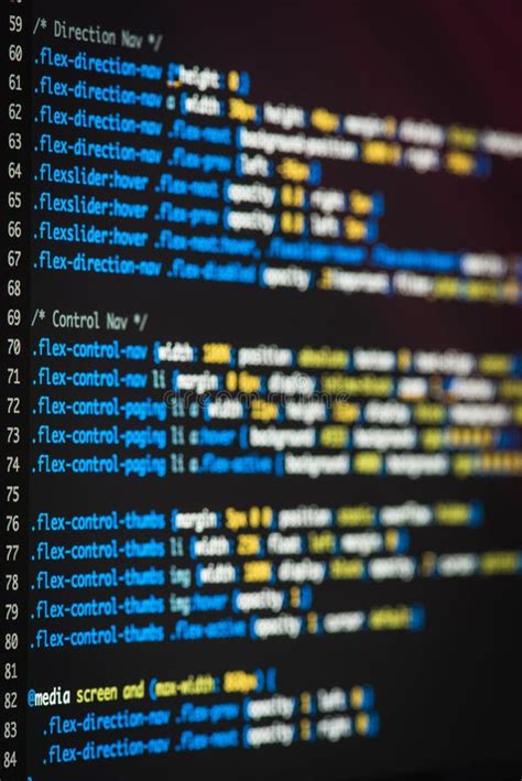Codice Di Css E Del Html Ed Effetti Della Luce Variopinti Immagine