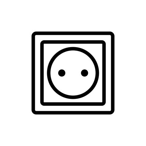 Electric Socket Connector Icon Vector Isolated Contour Symbol Illustration 9757150 Vector Art