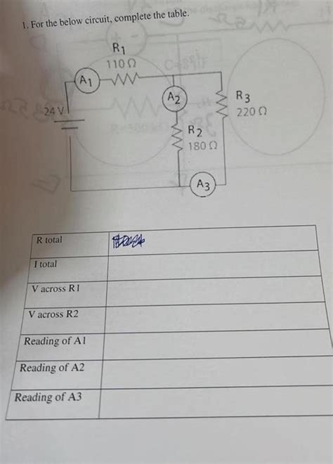 For The Below Circuit Complete The Table Chegg