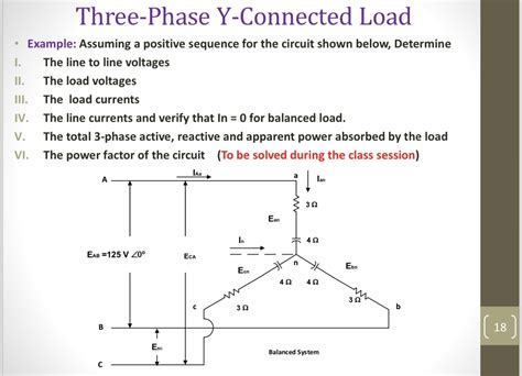 Three Phase Y Connected Loadexample Assuming A