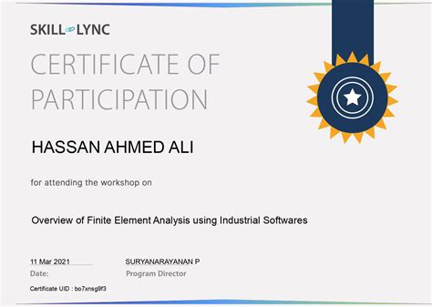 hassan ahmed ali s overview of finite element analysis using industrial softwares workshop