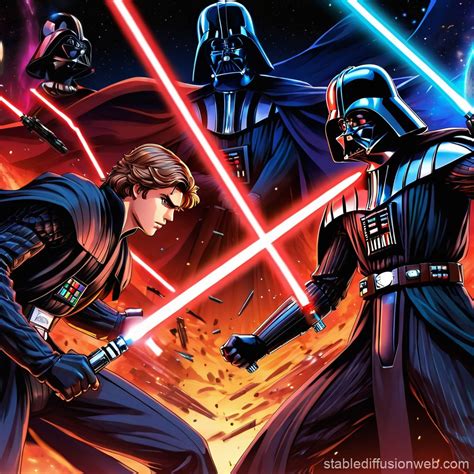 Darth Vader vs Anakin Skywalker | Stable Diffusion Online