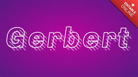 Gerbert Style Line Shadow Strip Text Effect Generator