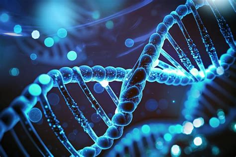 Premium Photo Biotechnology Dna Structure Of Human Cell Biology Dna Strands Molecular