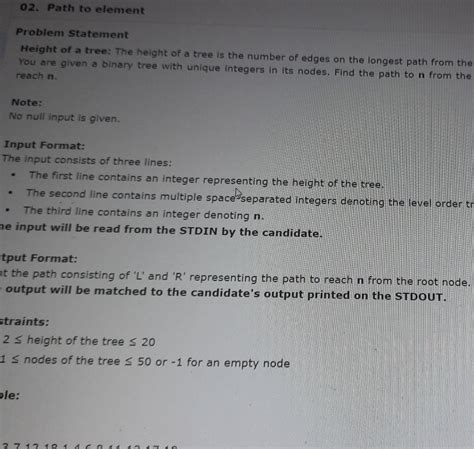Solved Problem Statement Height Of A Tree The Height Of A Chegg