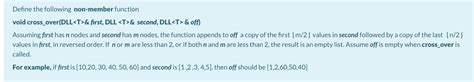 Solved Define The Following Non Member Function Void
