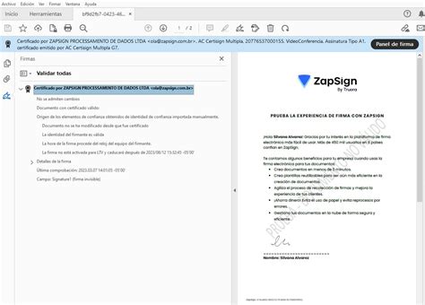 ZapSign Adobe Validation