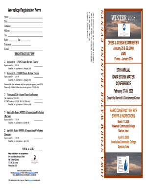 Fillable Online Ieca CPESC Exam Review Course International Erosion Control Ieca Fax