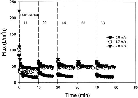 Variation Of Permeate Flux With Time Under Step Increments Of Download Scientific Diagram