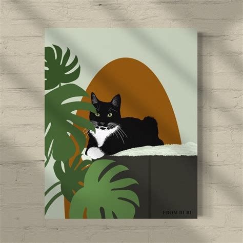 Kitten Poster Cat Print Cat Art Print Silkscreen Poster Cat Decor
