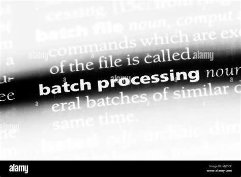 batch processing word in a dictionary batch processing concept stock