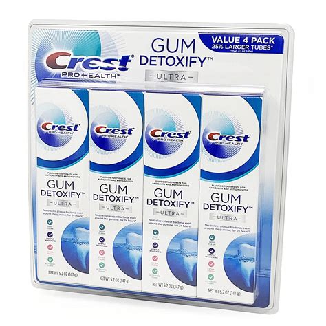 Crest Pro Health Ultra Gum Detoxify Toothpaste 4 Pack 5 2 Oz Each Books