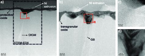 Stem Haadf Micrographs Of Representative Gb Regions In Ni 20cr After
