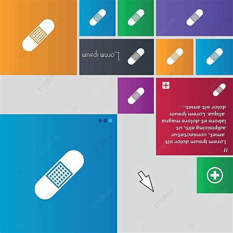 vector buttons with cursor pointer featuring modern band aid icon sign