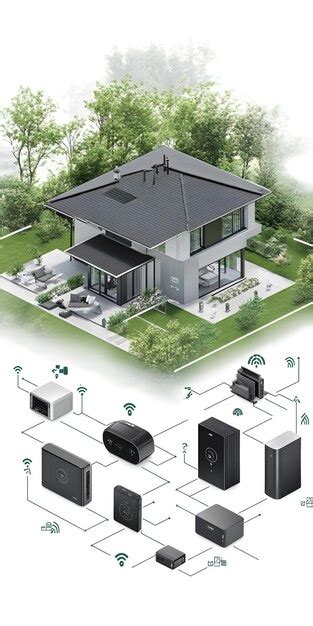 Smart Home Ecosystem With Connected Devices Premium Ai Generated Image