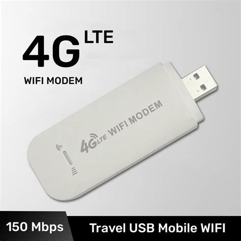 Portable Modem Wifi 4g Lte Modem Travel Usb Mobile Wifi High Speed Cod Putih