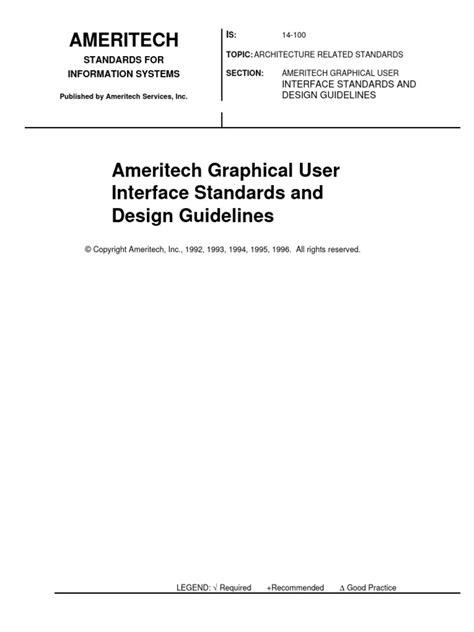Ameritech Guiguide Pdf Graphical User Interfaces Window Computing