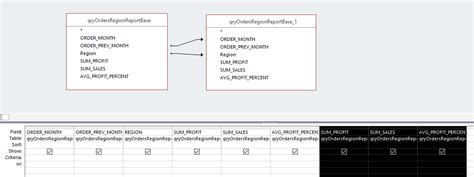 how to create a report in access using sql