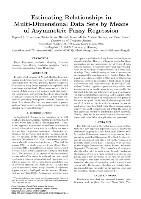 pdf estimating relationships in multi dimensional data sets by means