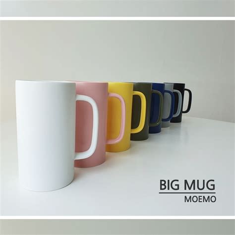 모이모 대용량머그컵 빅머그 롱머그컵 커피잔 550ml 무광머그컵 위시버킷