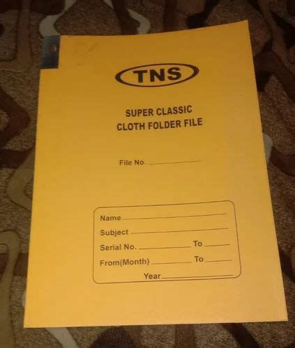 Fabric Yellow Tns Super Classic Cloth Folder File For Office Paper