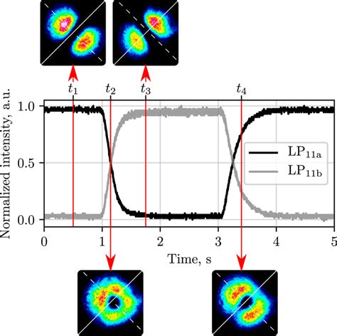 polarisation sensitive setup transfer in power between ports lp11a and