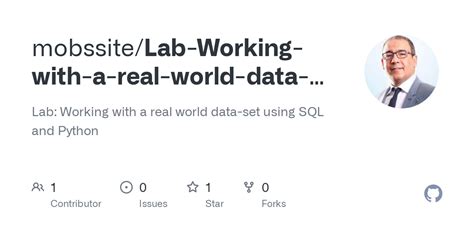 github mobssite lab working with a real world data set using sql and