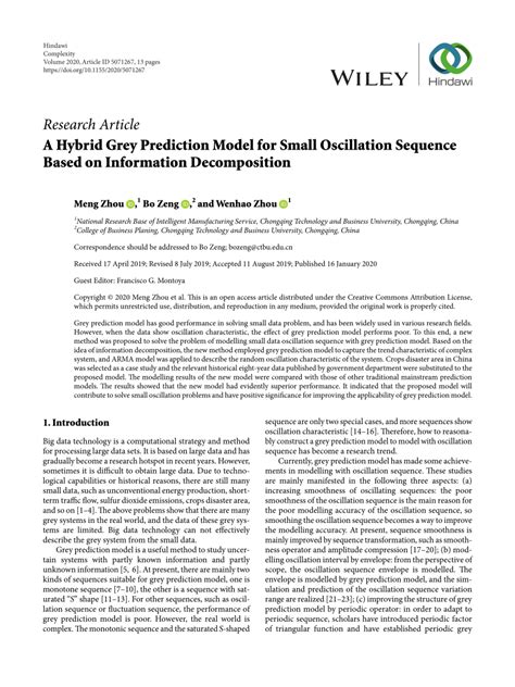 Pdf A Hybrid Grey Prediction Model For Small Oscillation Sequence