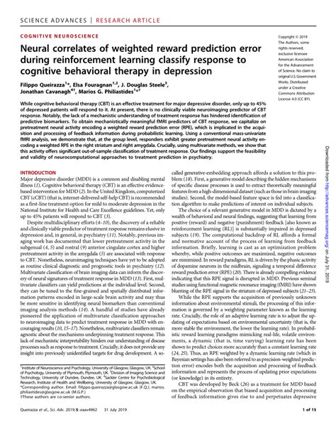 Pdf Neural Correlates Of Weighted Reward Prediction Error During