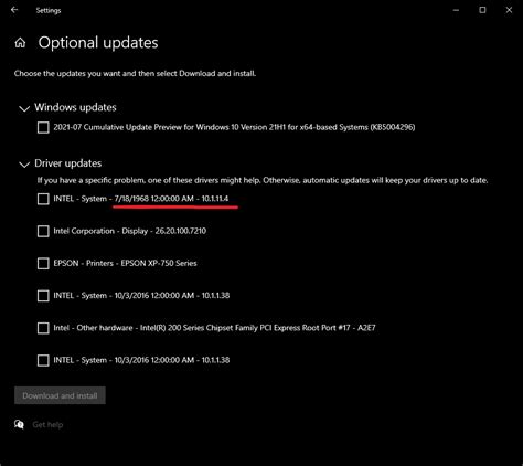 Optional Driver Updates From 1968 Might Help R Windows