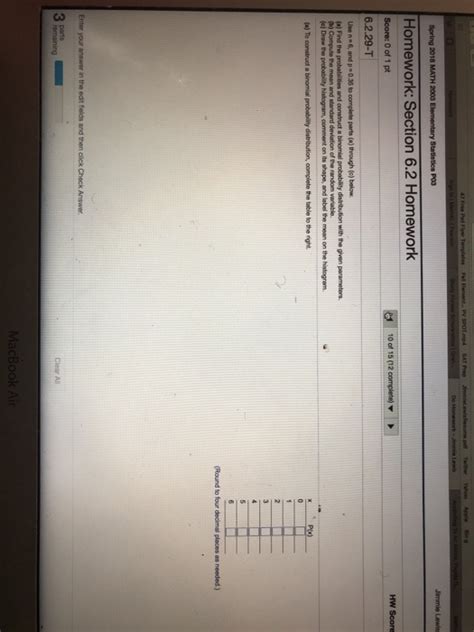 Solved Homework Section 6 2 Homework 10 Of 15 12 0 Of 1 Pt