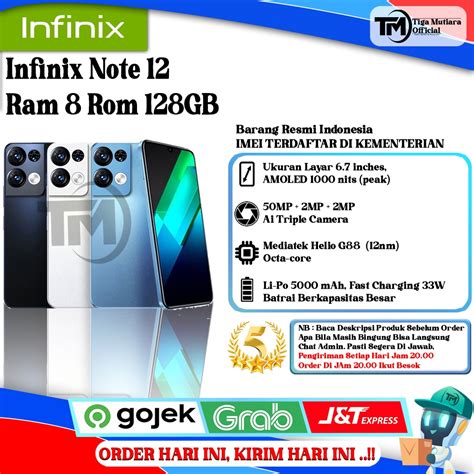 Jual Infinix Note Ram Rom Gb Gb Segel Original Bergaransi Resmi Shopee Indonesia