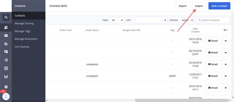 lists auto importing contacts eblastmail automated e mail