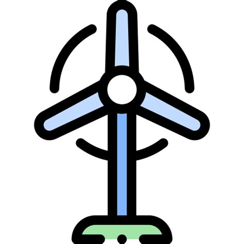 풍력 터빈 아이콘 Detailed Rounded Lineal Color Freepik