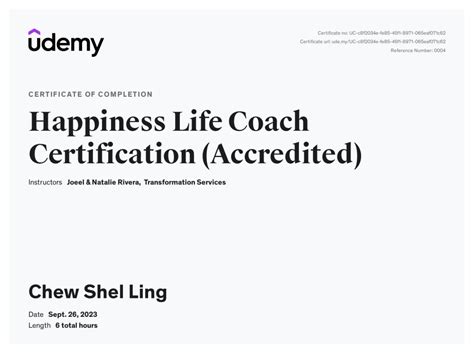 Shel Ling Chew On Linkedin Udemy Course Completion Certificate 13 Comments