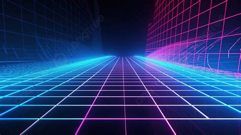3d로 렌더링된 원근 그리드 추상 네온 조명 배경 가벼운 터널 주도 배경 네온 추상 배경 일러스트 및 사진 무료 다운로드 Pngtree