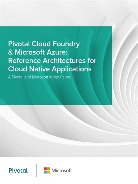 pivotal cloud foundry and microsoft azure reference architectures for