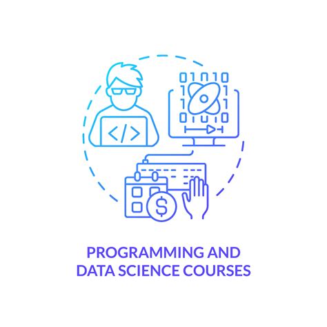 Programming And Data Science Courses Blue Gradient Concept Icon Career Development Online