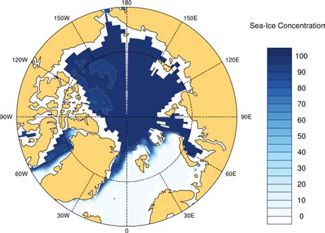 plotting combine stereographic entity plot of arctic sea with
