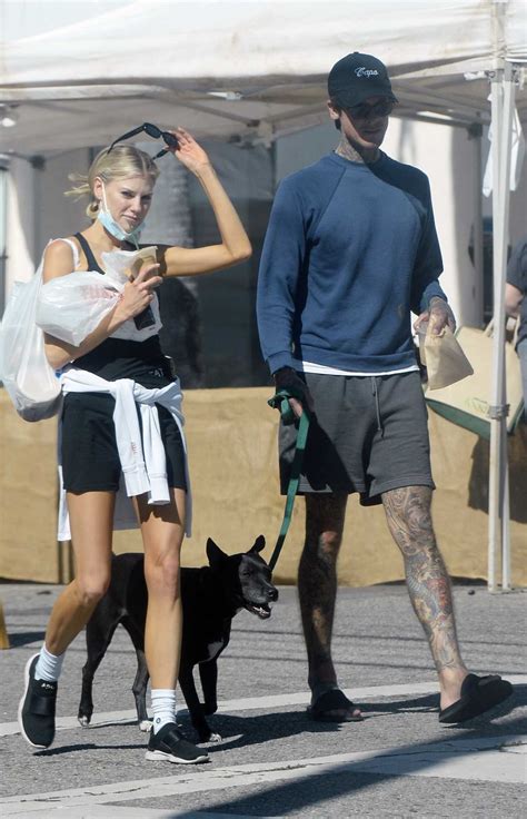 Charlotte Mckinney In A Black Top Heads To The Farmers Market Out With