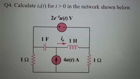 solved q4 calculate i0 t for t 0 in the network shown